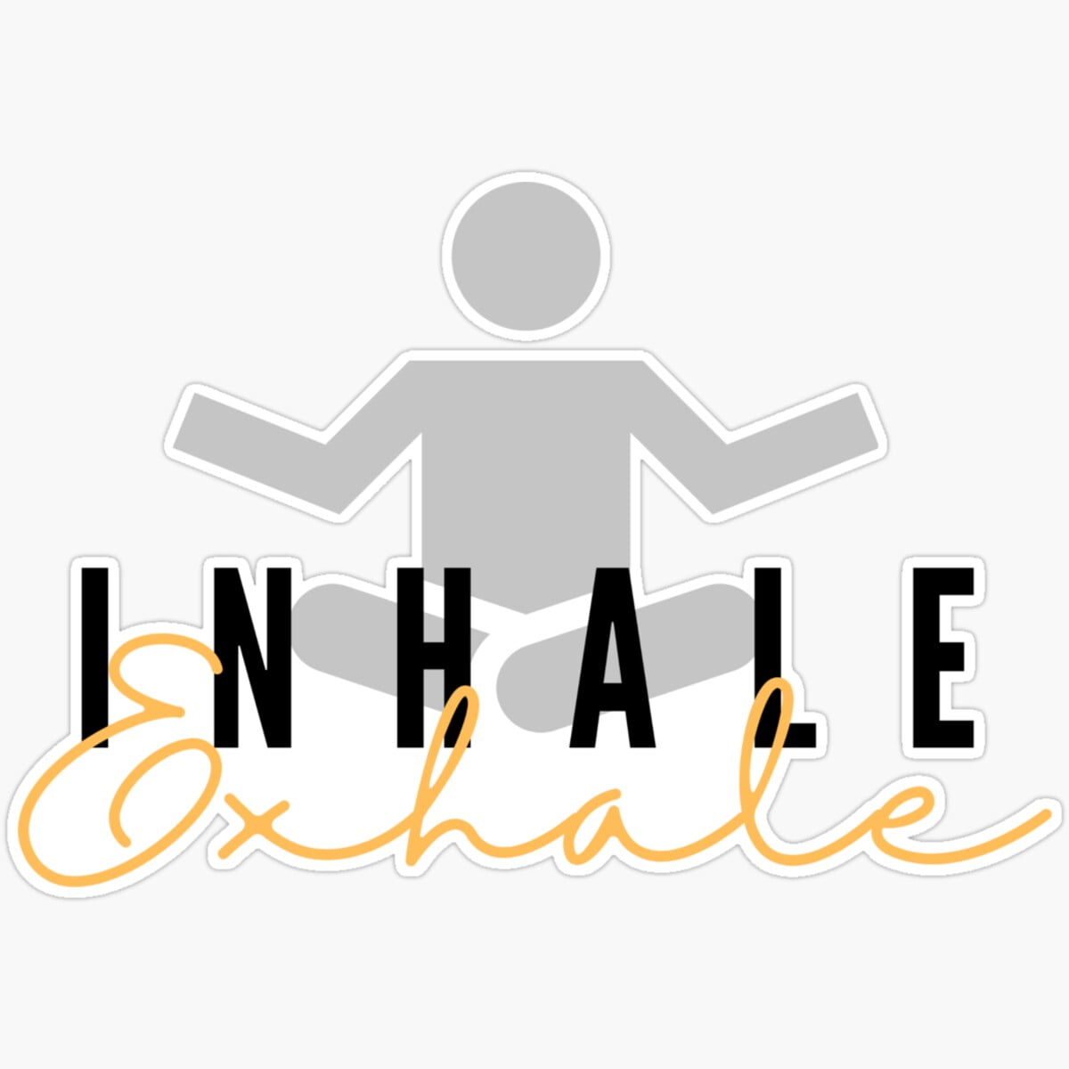 DOPASTICKER Inhale Exhale Sticker Decorative Laptop, Phone Stickers ...