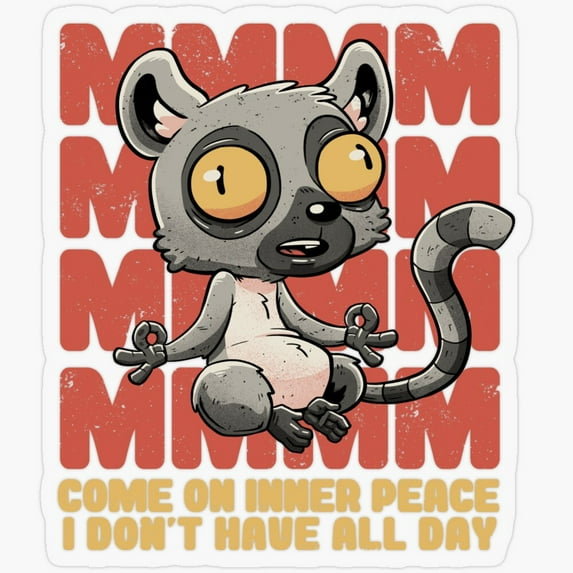 DOPASTICKER Inner Peace - Cute Animal Gift Transparent Decorative ...
