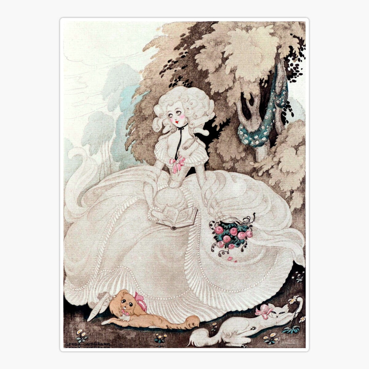DOPASTICKER Innocence Gerda Wegener Sticker, Phone Sticker Car Stickers ...