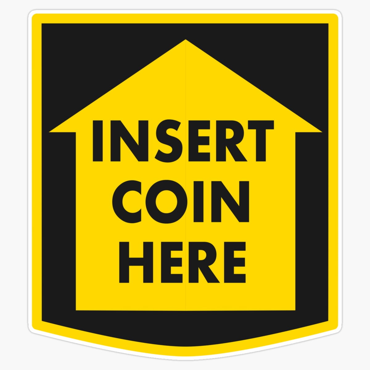 DOPASTICKER Insert Coin Here Sticker, Phone Sticker Car Stickers ...