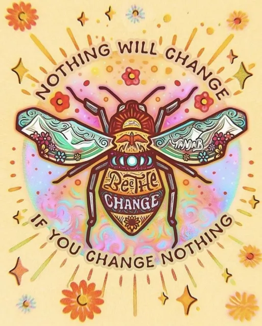 DOPASTICKER Inspirational Sticker Nothing Changes If You Change Nothing ...