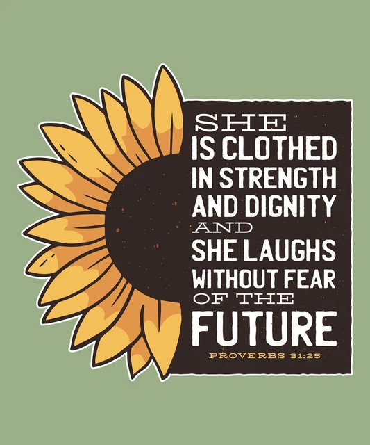 DOPASTICKER Inspirational Woman Sunflower Sticker Girl Power Strength ...