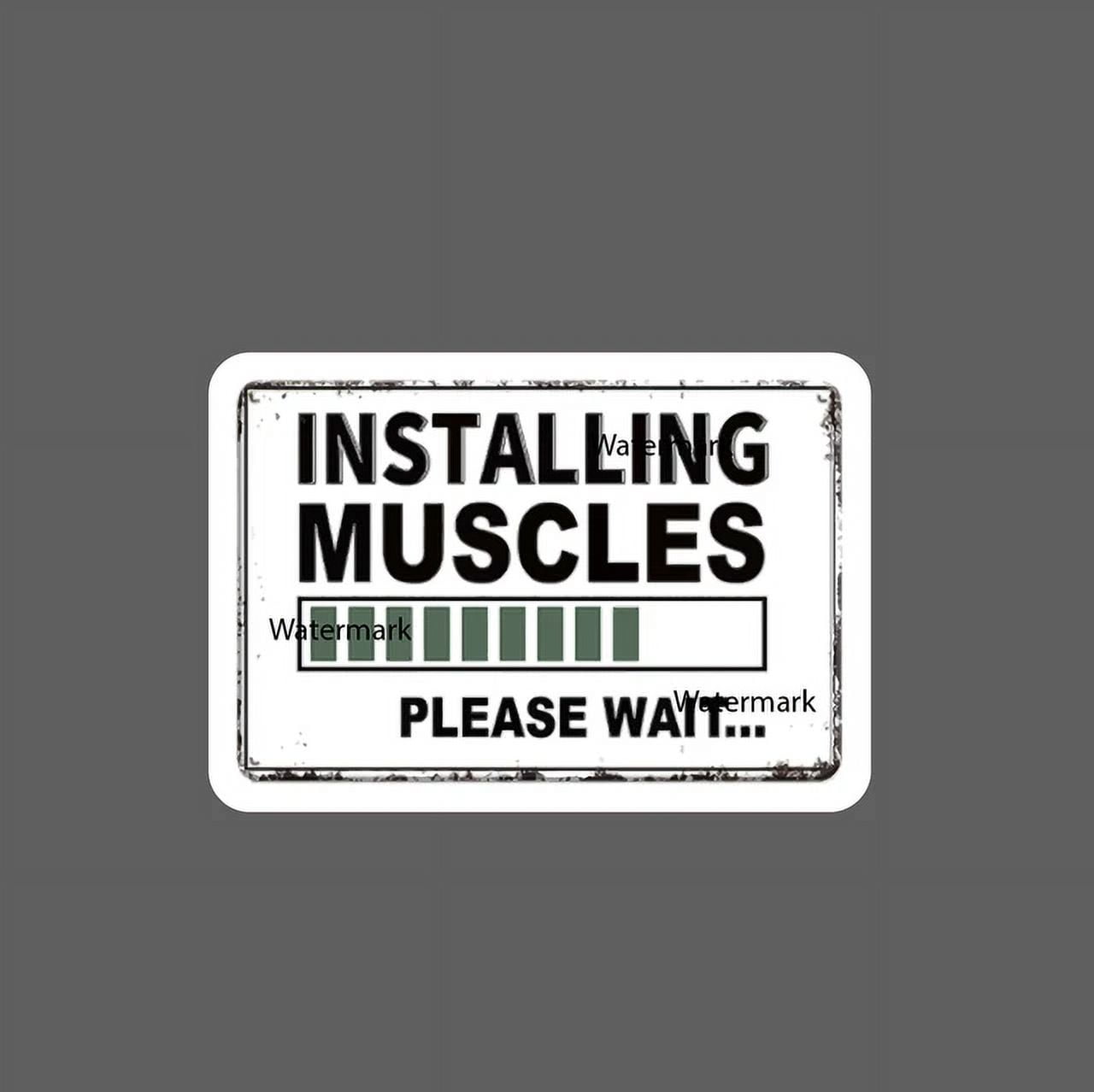 DOPASTICKER Installing Muscles Sticker Workout Gym Sticker Phone ...