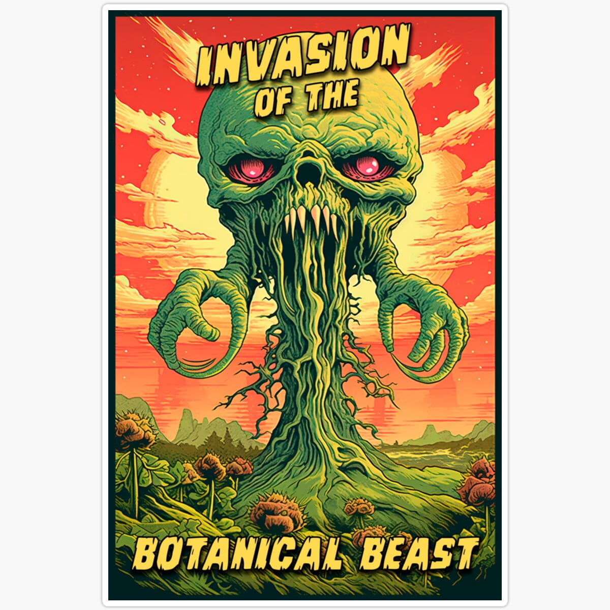 DOPASTICKER Invasion Of The Botanical Beast Sticker Decorative Laptop ...