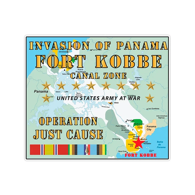 DOPASTICKER Invasion Of Panama Just Cause Fort Kobbe Sticker Military ...