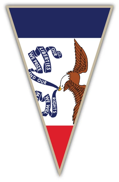 DOPASTICKER Iowa Usa State Flag Car Sticker Decal Phone Decal Water ...