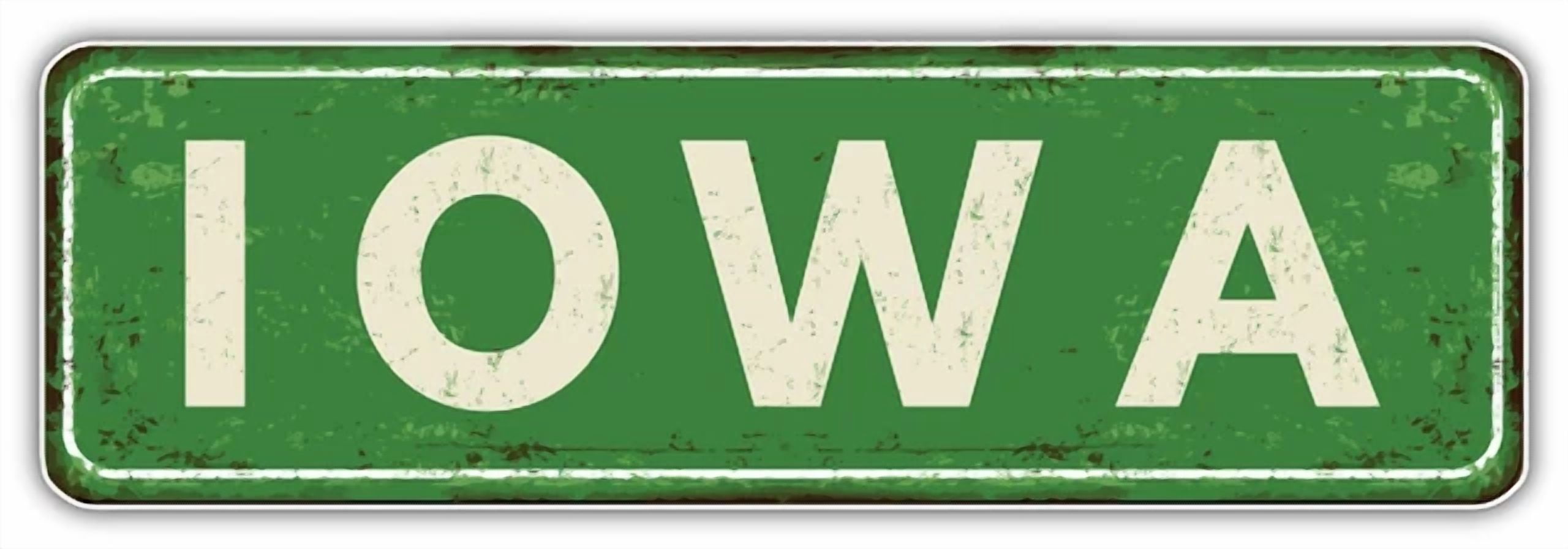DOPASTICKER Iowa Usa State Grunge Retro Emblem Car Sticker Phone Water ...