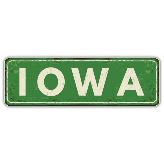 DOPASTICKER Iowa Usa State Grunge Retro Emblem Car Sticker Phone Water ...