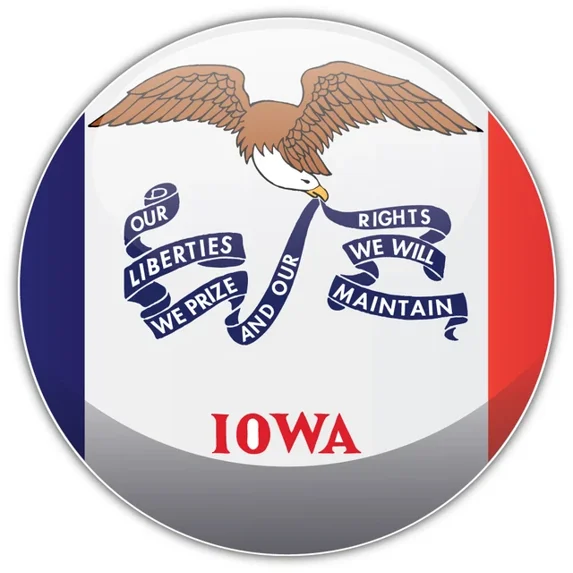DOPASTICKER Iowa Usa State Seal Car Sticker Phone Water Bottle Stickers ...