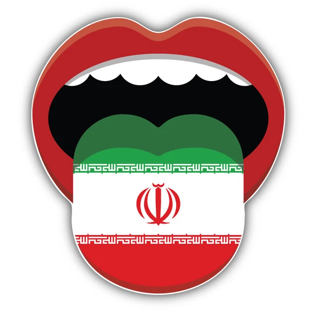 DOPASTICKER Iran Flag Mouth Car Sticker Phone Decal Water Bottle ...