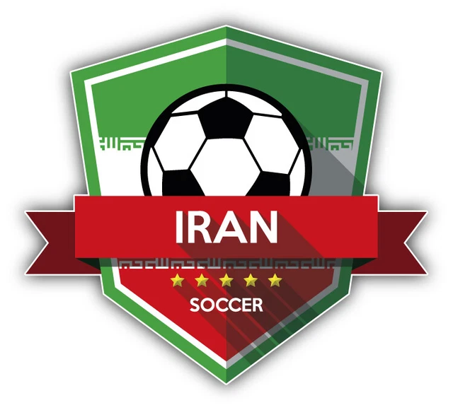 DOPASTICKER Iran Flag National Soccer Team Badge Car Sticker Phone ...
