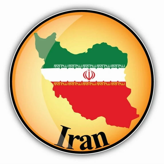 DOPASTICKER Iran Map Flag Label Car Sticker Phone Decal Water Bottle ...