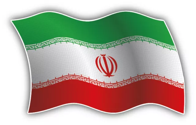 DOPASTICKER Iran Wavy Flag Car Sticker Phone Decal Water Bottle ...