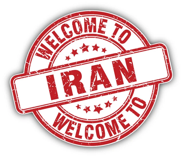 DOPASTICKER Iran Welcome Travel Stamp Sticker Decal Phone Decal Water ...