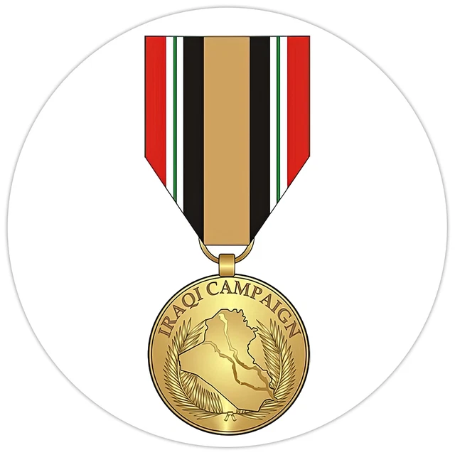 DOPASTICKER Iraq Campaign Medal Sticker Military Soldier Decal Phone ...