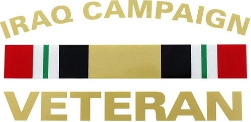 DOPASTICKER Iraq Campaign Veteran With Ribbon Sticker Phone Decal Water ...