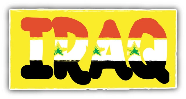 DOPASTICKER Iraq Flag Car Sticker Phone Decal Water Bottle Stickers ...