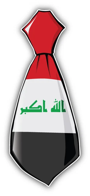 DOPASTICKER Iraq Flag Necktie Sticker Decal Phone Decal Water Bottle ...