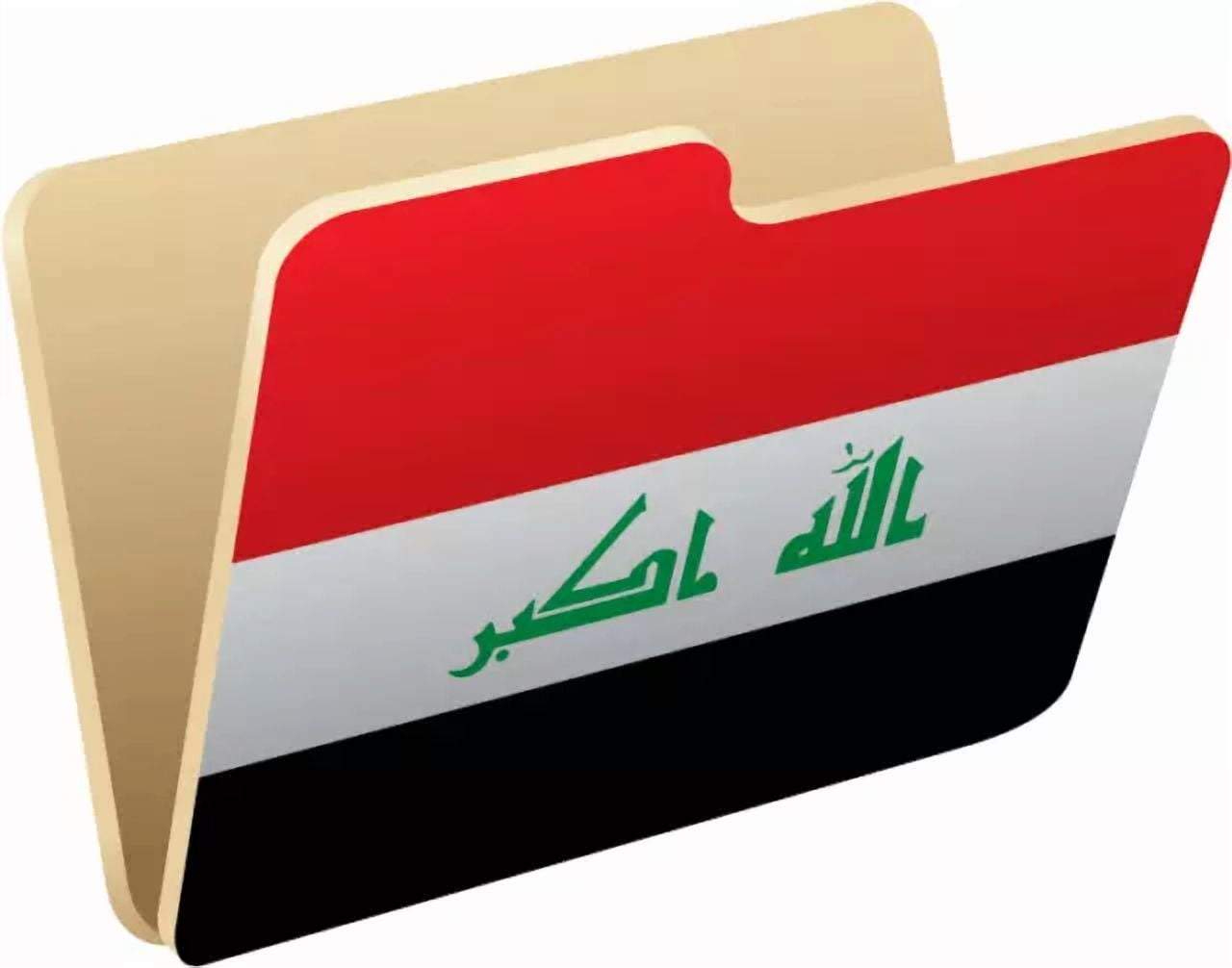 DOPASTICKER Iraq Folder Flag Car Sticker Phone Decal Water Bottle ...