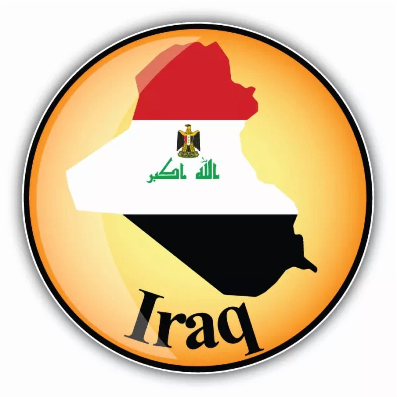 DOPASTICKER Iraq Map Flag Label Car Sticker Phone Decal Water Bottle ...