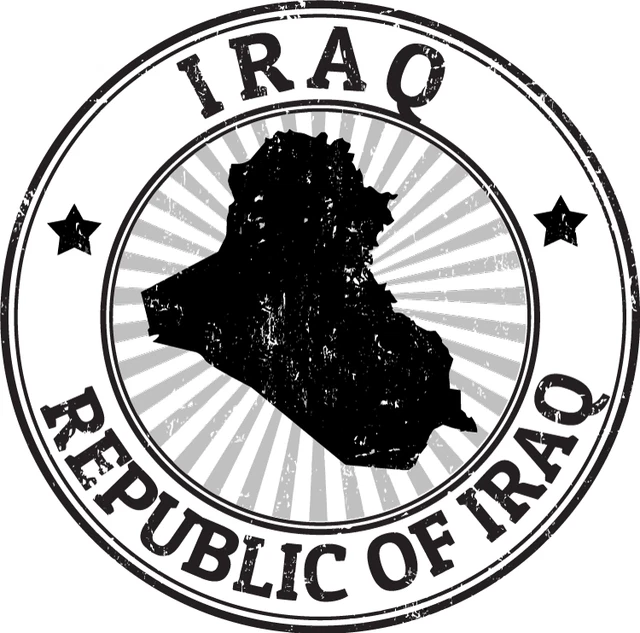 DOPASTICKER Iraq Round Car Sticker Phone Decal Water Bottle Stickers ...