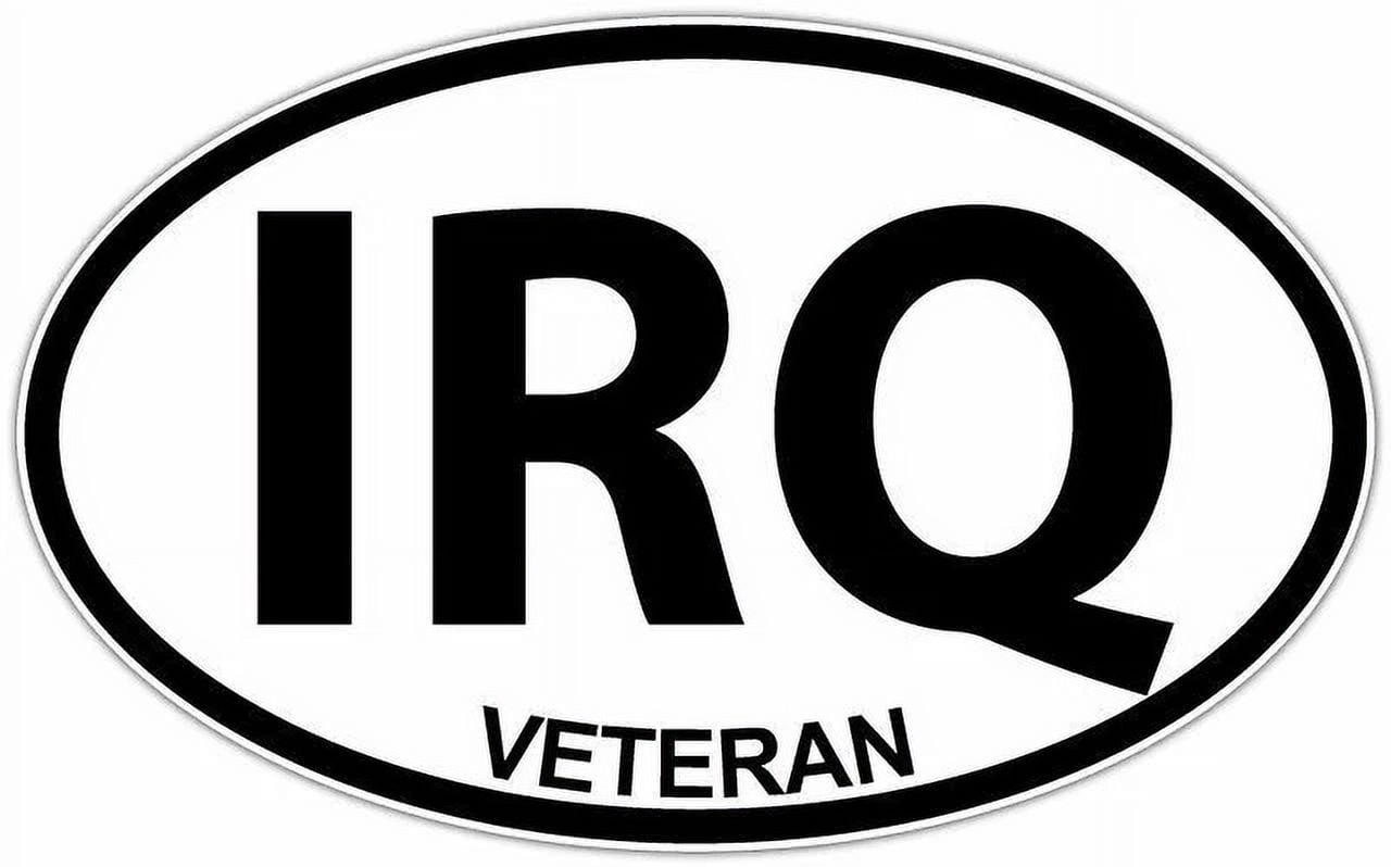 DOPASTICKER Iraq War Veteran Army Military Oval Car Sticker Decal Phone ...