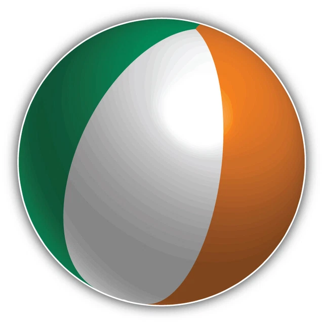 DOPASTICKER Ireland Flag Ball Car Sticker Phone Decal Water Bottle ...