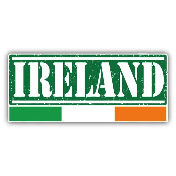DOPASTICKER Ireland Grunge Travel Stamp Sticker Decal Phone Decal Water ...
