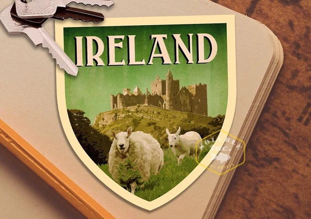 DOPASTICKER Ireland Travel Sticker Vintage Style Decal For Laptop ...