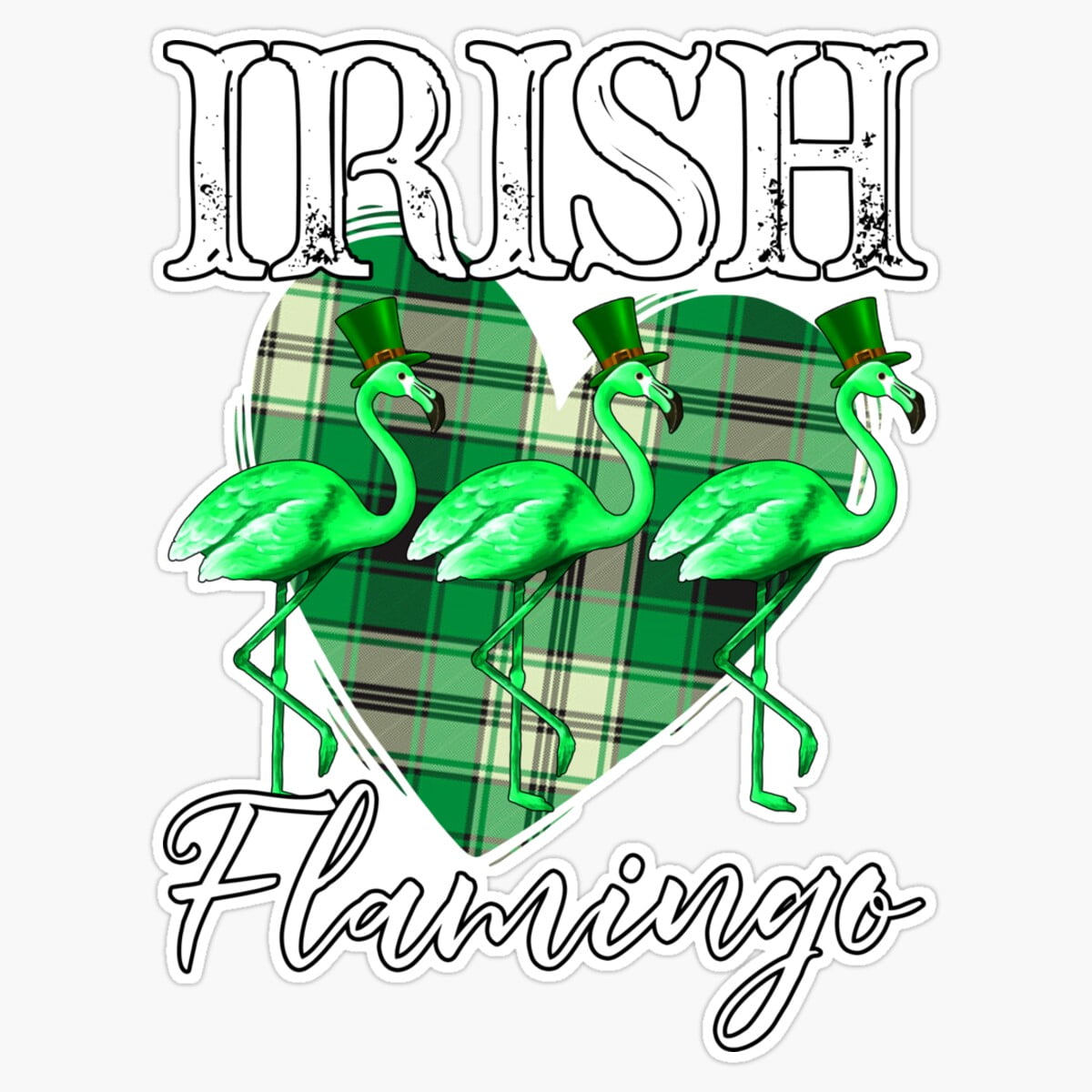 DOPASTICKER Irish Flamingo Sticker, Phone Sticker Car Stickers ...