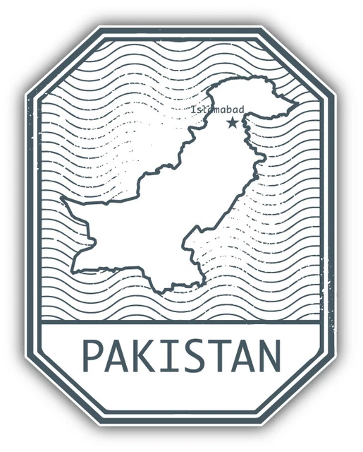 DOPASTICKER Islamabad City Pakistan Map Car Sticker Phone Decal Water ...