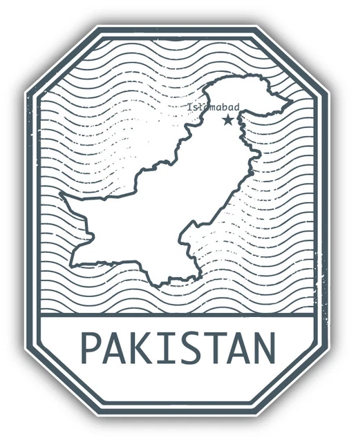 DOPASTICKER Islamabad City Pakistan Map Stamp Sticker Decal Phone Decal ...