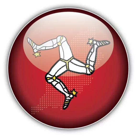 DOPASTICKER Isle Of Man Flag Label Car Sticker Phone Decal Water Bottle ...