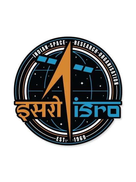 DOPASTICKER Isro Badge - Isro Sticker Water Bottle Sticker Laptop ...