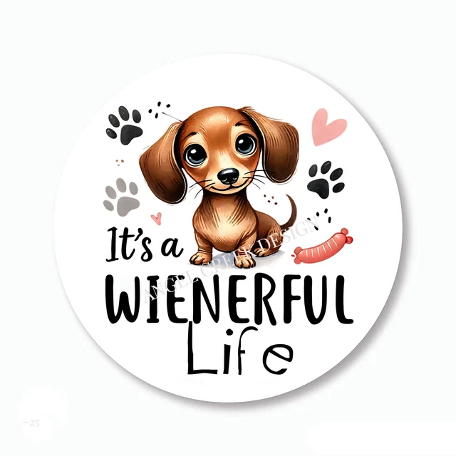 DOPASTICKER It'S A Weinerful Life Scrapbook Stickers Dachshund Phone ...