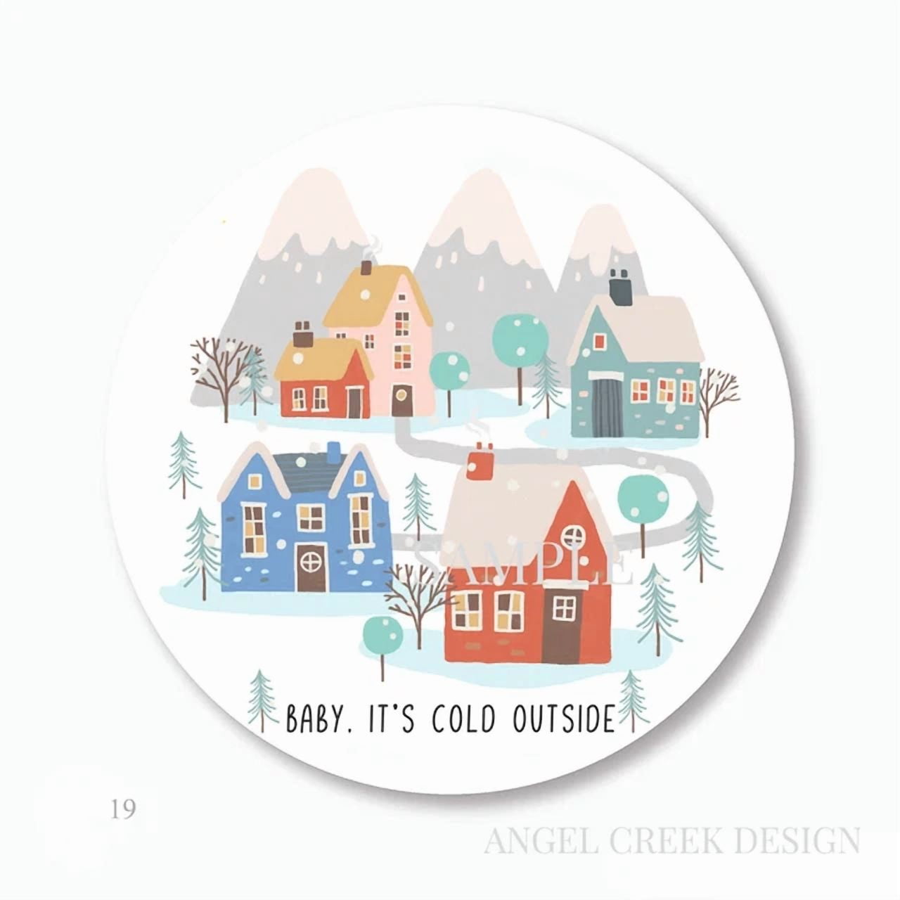 DOPASTICKER It'S Cold Outside Chri.Stm.As Town Scrapbook Stickers Phone ...