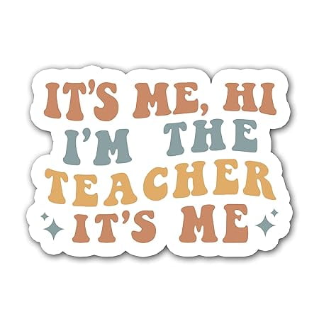 DOPASTICKER It'S Me Hi I'M The Teacher Sticker, Water Assistant Die-Cut ...