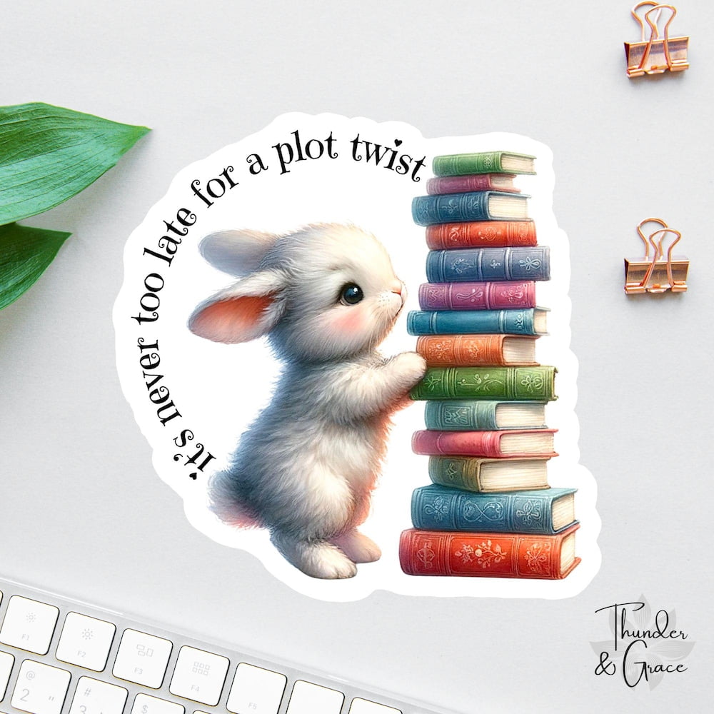 DOPASTICKER It'S Never Too Late For A Plot Twist Sticker, Baby Shower ...