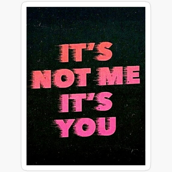 DOPASTICKER It'S Not Me It'S You Sticker Birthday Gifts - Decorative ...
