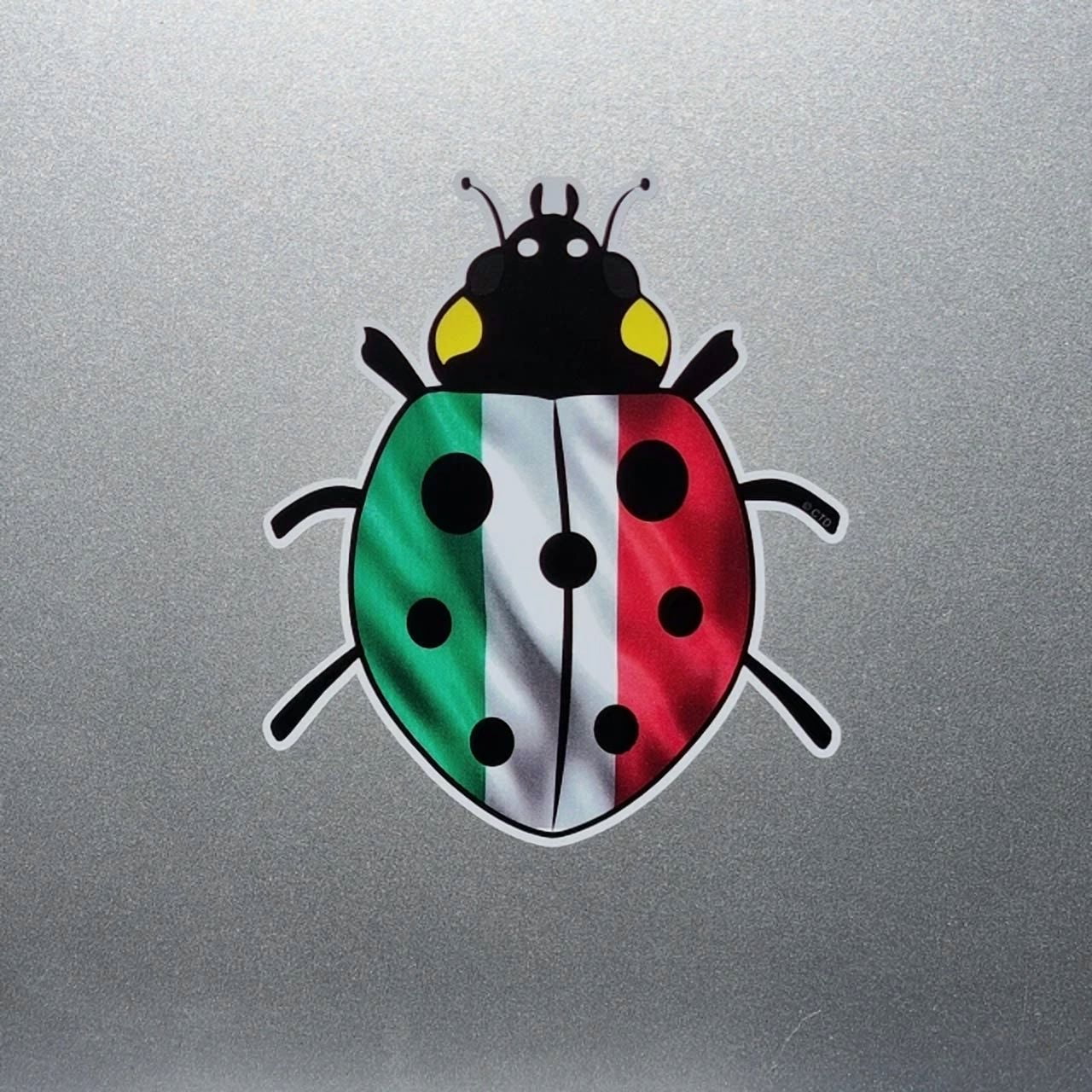 DOPASTICKER Italian Flag Beautiful Ladybird Ladybug Sticker Decal For ...