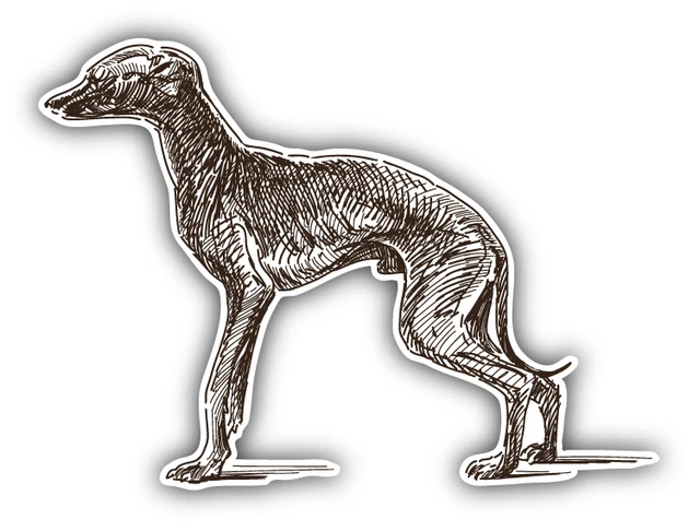 DOPASTICKER Italian Greyhound Dog Sketch Sticker Decal Phone Decal ...