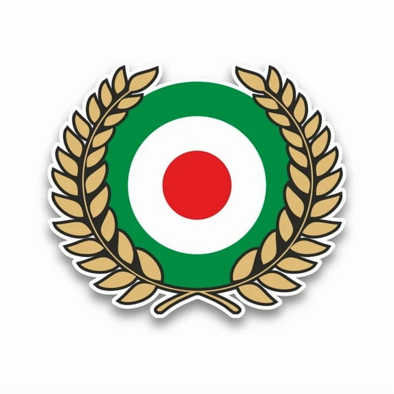 DOPASTICKER Italian Italy Raf Mod Target Gold Wreath Sticker Car Window ...