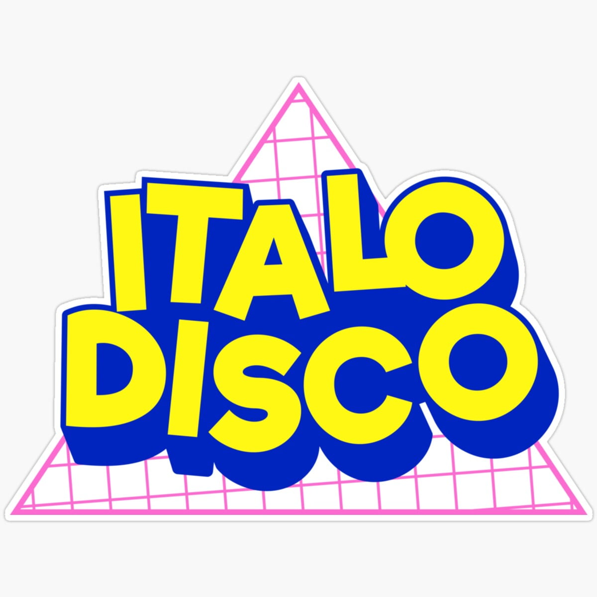 DOPASTICKER Italo Disco Original Art Synth Pop Shirt Sticker Decorative ...