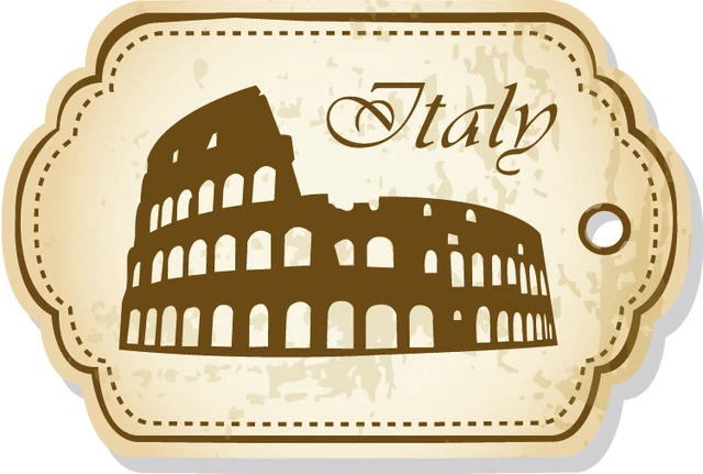 DOPASTICKER Italy Colosseum Vintage Retro Grunge Vacation Sticker Decal ...