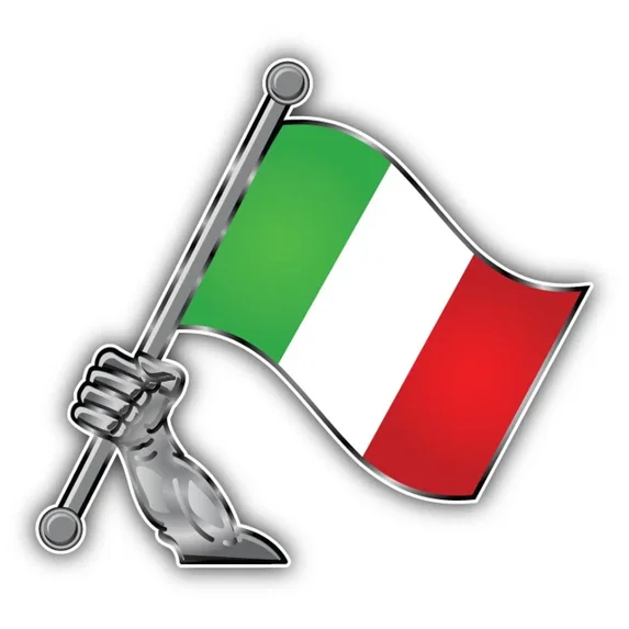 DOPASTICKER Italy Flag Hand Car Sticker Phone Decal Water Bottle ...