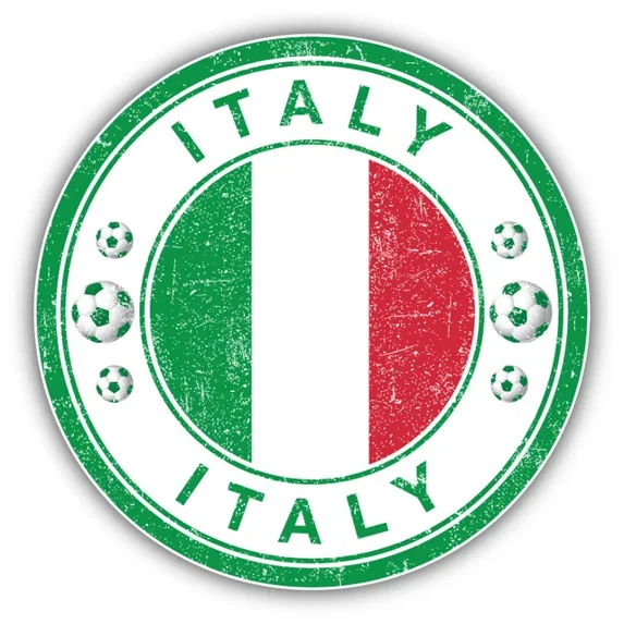 DOPASTICKER Italy Flag Soccer Grunge Car Sticker Phone Decal Water ...