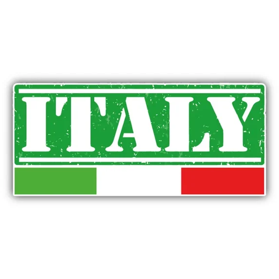 DOPASTICKER Italy Grunge Travel Stamp Sticker Decal Phone Decal Water ...