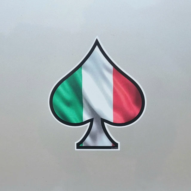 DOPASTICKER Italy Italian Italia Flag Ace Of Spades Sticker For Car ...