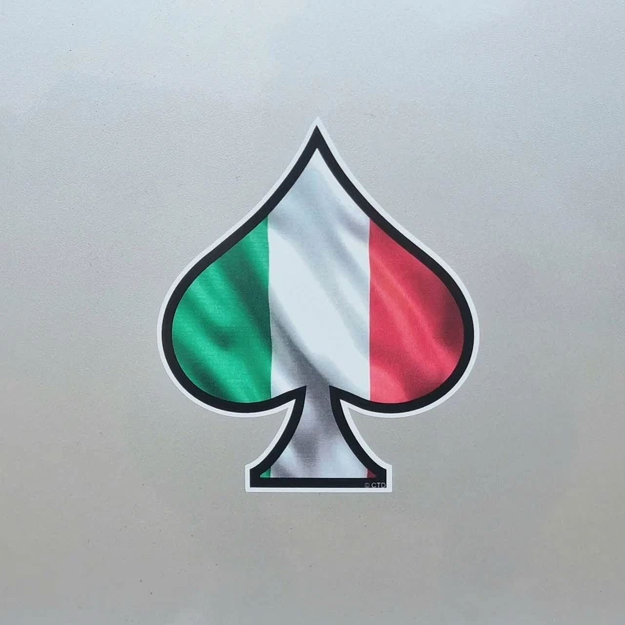 DOPASTICKER Italy Italian Italia Flag Ace Of Spades Sticker For Car ...