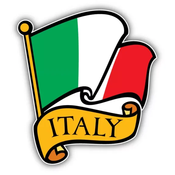 DOPASTICKER Italy Retro Flag Car Sticker Phone Decal Water Bottle ...
